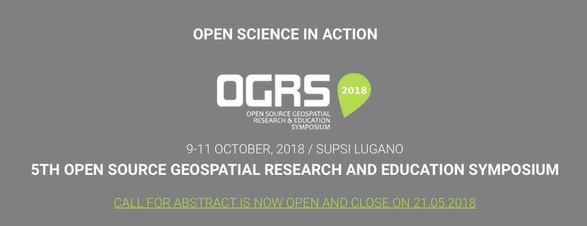 The Open Source Geospatial Research and Education Symposium 2018 ...